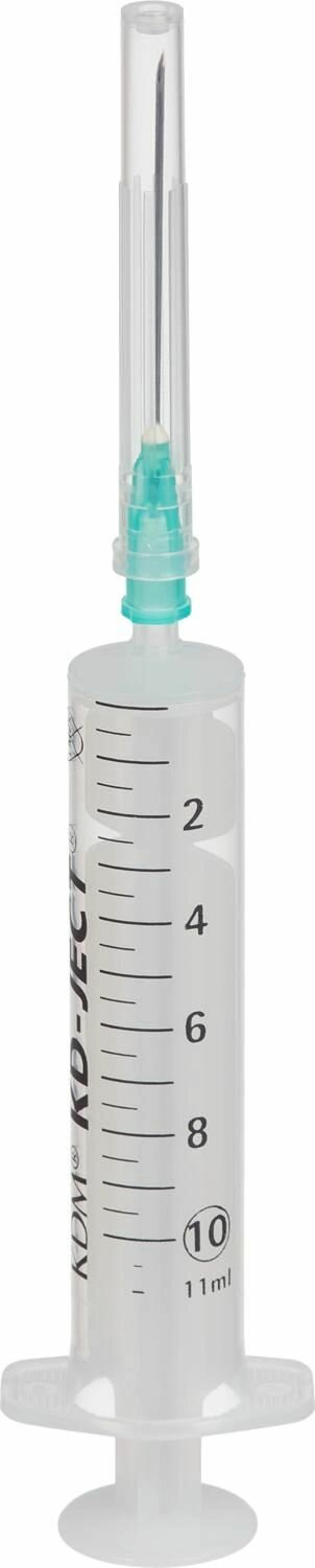 Шприц двухкомпонентный, стерильный, KD-Ject, 10 мл, 21G, 100 штук