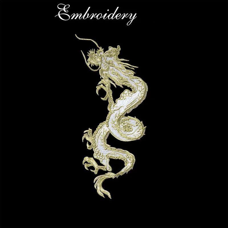 Золотой серебряный костюм дракона нашивка AHYONNIEX AH1211 gold right