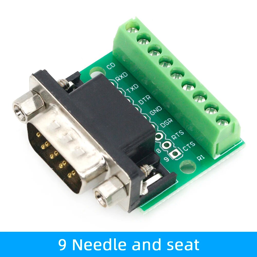 DB9 Male Female адаптер сигналов терминальный модуль RS232 RS485 последовательный к терминалу 9-контактный 9-контактный разъем с 9 отверстиями