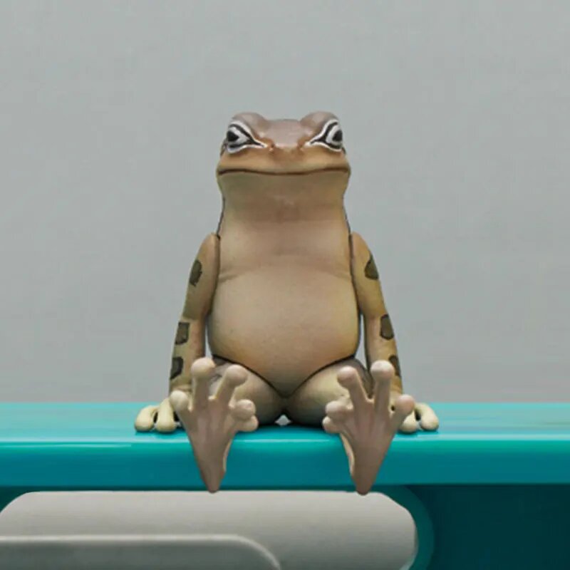 Kitan Gashapon Сидящая лягушка, khaki