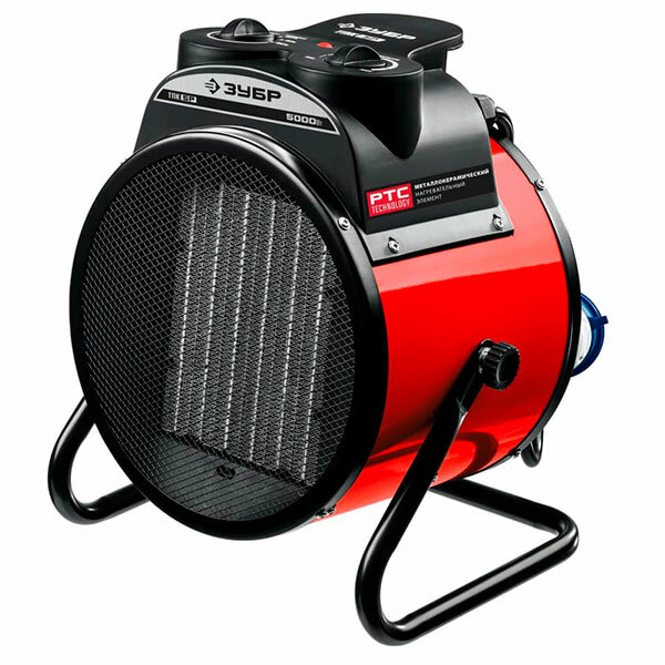 Пушка тепловая электрическая с регулировкой угла Зубр "Мастер" ТПК-5Р