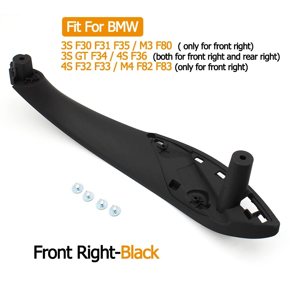 Накладки на ручки дверей для BMW 3, 4 серии, M3, M4, F30, F34, F36, F32, F33, F80, Front Right-Black