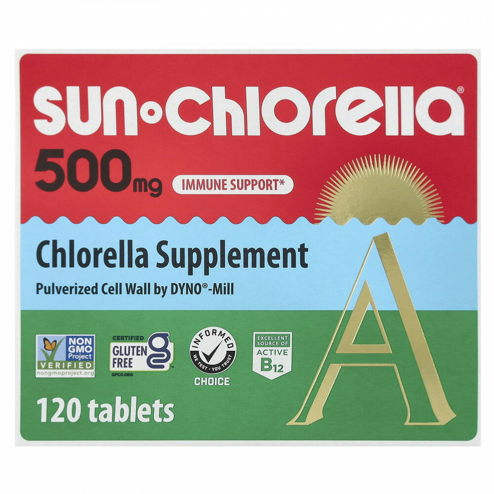Sun Chlorella, Добавка с хлореллой, 120 таблеток