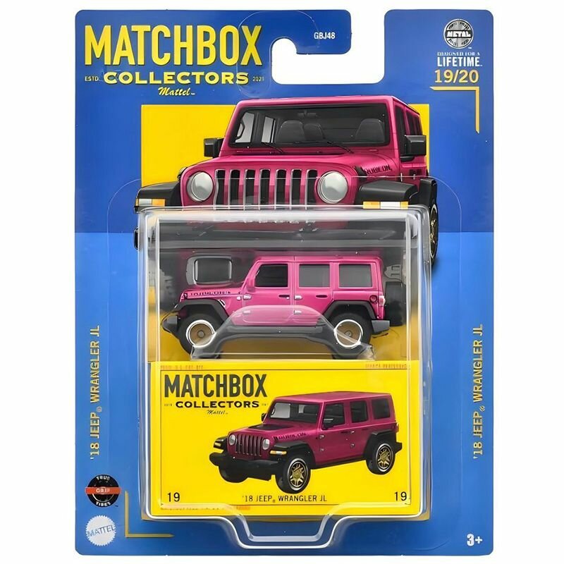 Машинка Matchbox Jeep Wrangler GBJ48, масштаб 1:64, металл, пластик