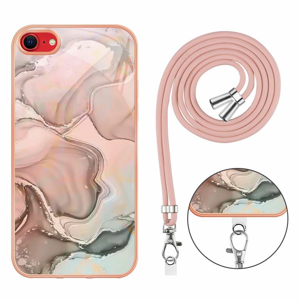 Устойчивый к падению чехол для Apple iPhone 6/ 7 / 8 / SE 2020 (SE 2) / SE 2022 (SE 3) /Айфон 6,7, 8, СЕ 2020 (СЕ 2), СЕ 2022 (СЕ 3) с длинным ремешком и регулируемой пряжкой