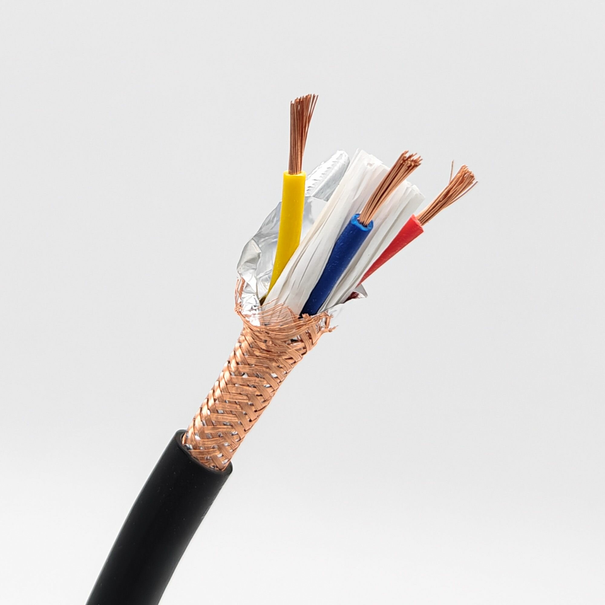 Кабель экранированный RVVP 3х1.5, Cu, ПВХ, 2 метра