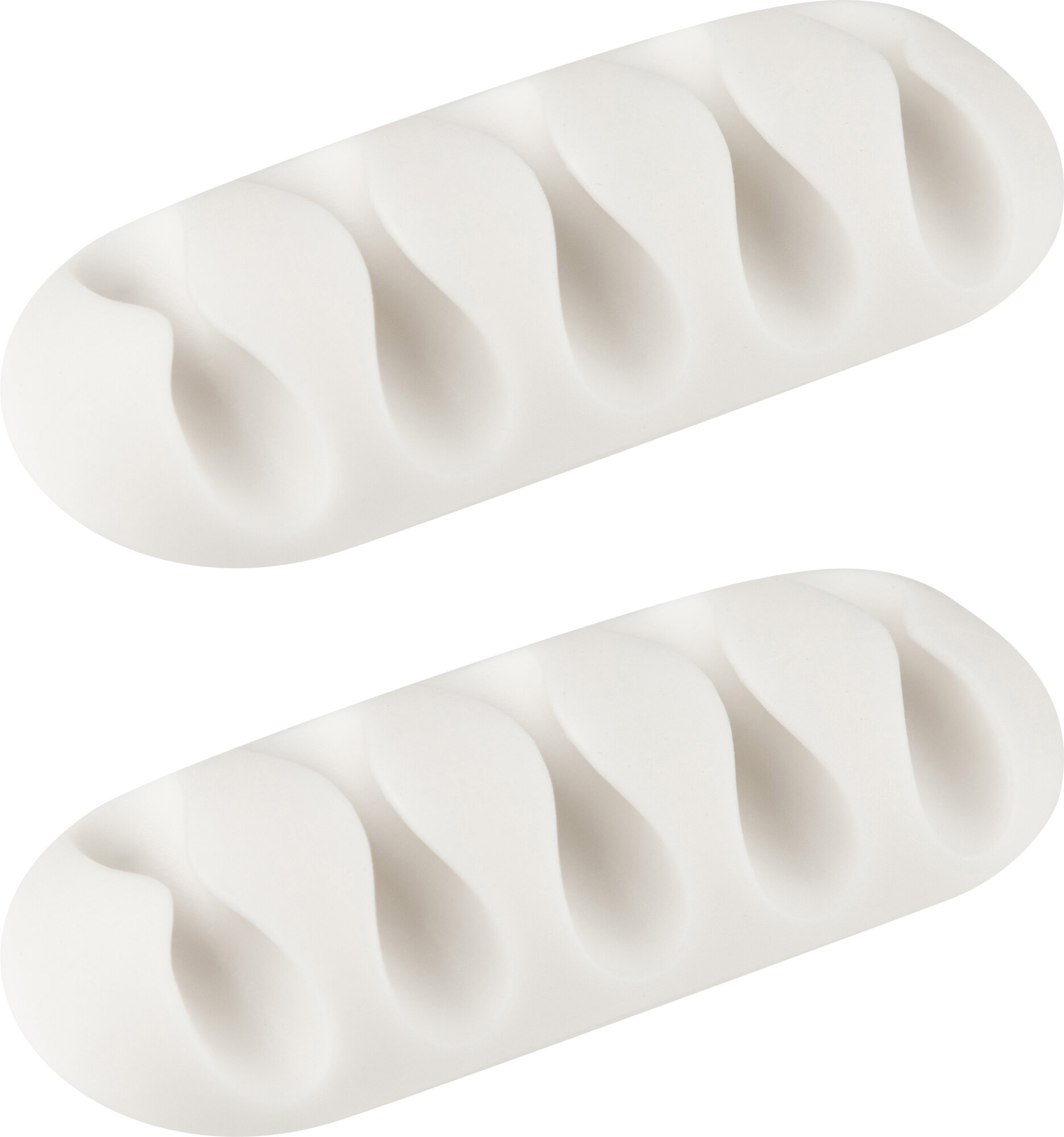 Держатели для 5 проводов на клейкой основе, цвет-белый, 2 шт