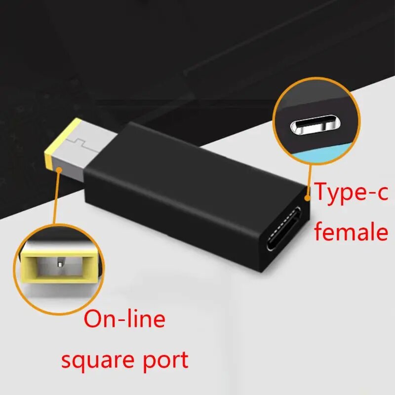 USB PD Адаптер Type-C Female to Square Male для Lenovo