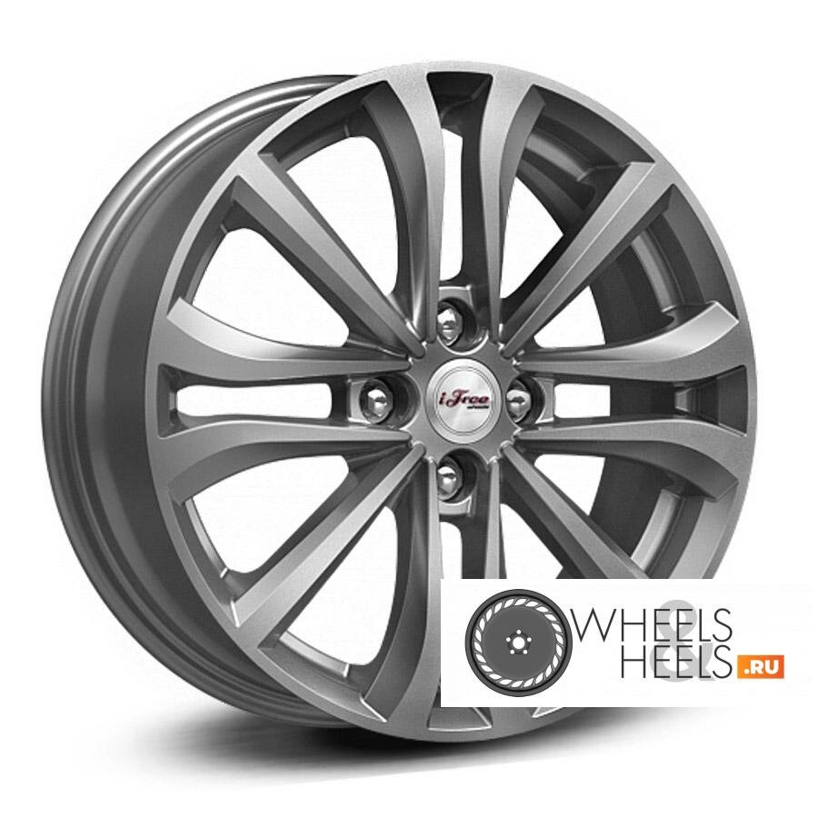 Диск автомобильный литой iFree Панган 16x6 4x100 et50 dia60.1 Антрацитовый