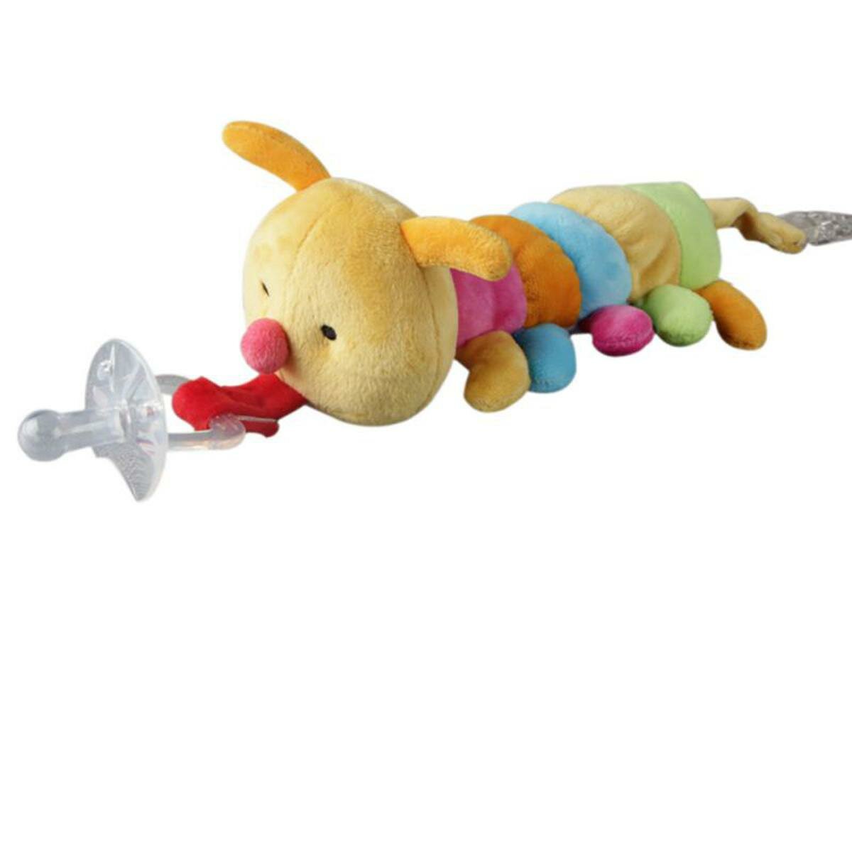 Подвесной держатель для детской соски, съемная плюшевая игрушка-животное, кукла, держатель для соски и прорезывателя для младенцев, девочек и мальчиков с зажимом