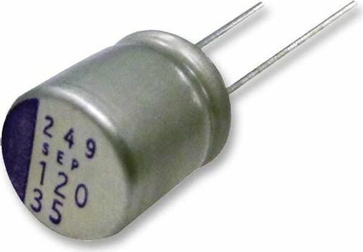 Конденсатор PANASONIC 2SEPC2700M Конденсатор: полимерный 2700мкФ 2ВDC SEPC THT 20П -55-105 град. C 1шт