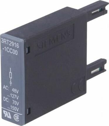 Ограничитель перенапряжения SIEMENS 3RT2916-1CC00 фильтр RC, Серия 3RT20, Размер S00, 1 шт