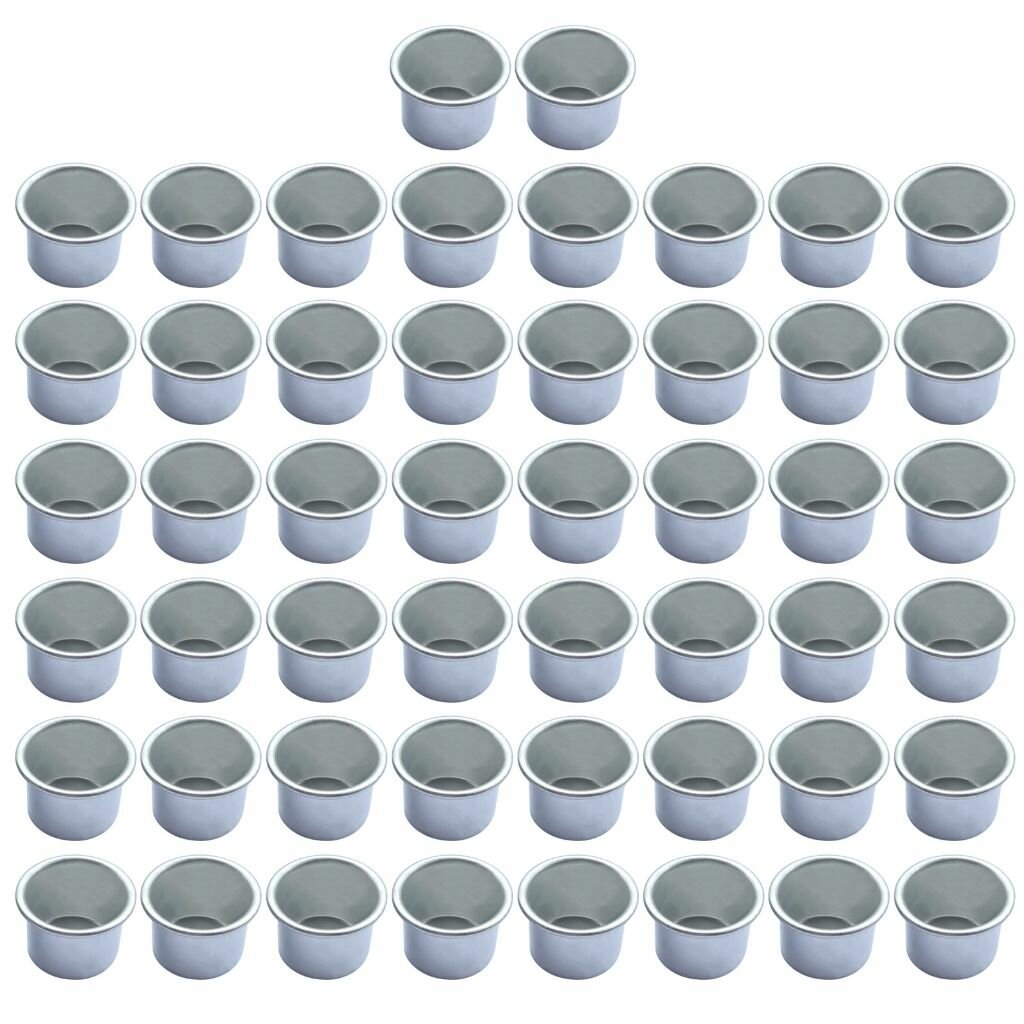 50 шт, маленький металлический стаканчик для свечей