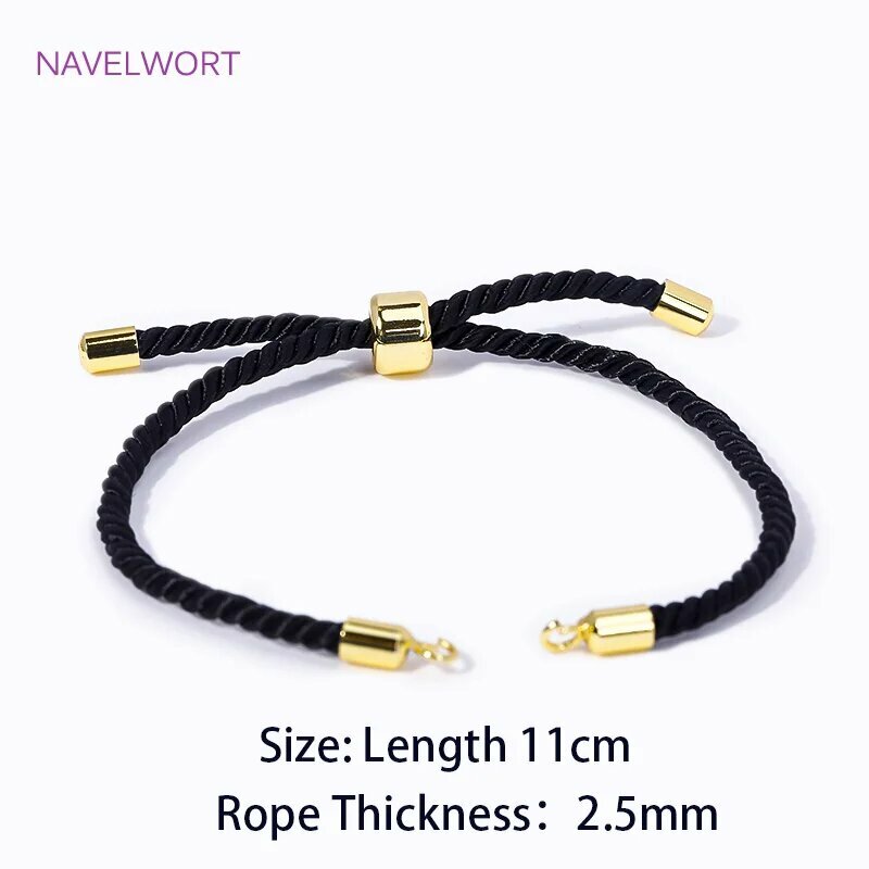 Черный браслет NAVELWORT, 18K Gold Plated, 11см