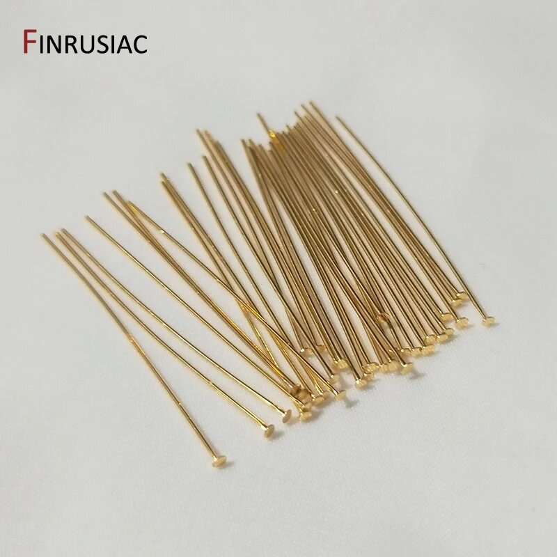 Ювелирные булавки FINRUSIAC, 50 шт, 50 мм, 18k позолота
