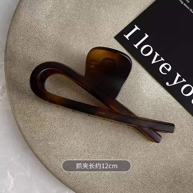 Большие черепаховые заколки-крабы, Matte TortoiseshellG