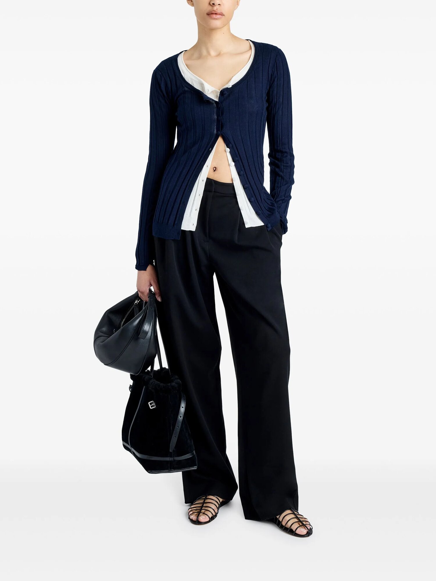 Кардиган Proenza Schouler White Label Hattie, размер M, синий — фото 1
