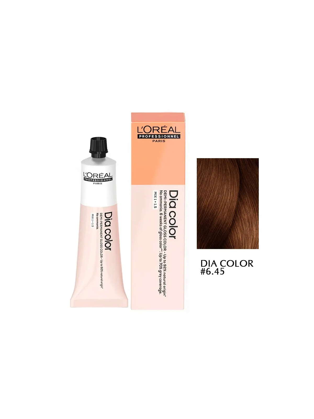 L'Oreal Professionnel L'Oreal Dia Color 6.45 - Краситель-блеск без аммиака темный блонд медно-красный 60 мл