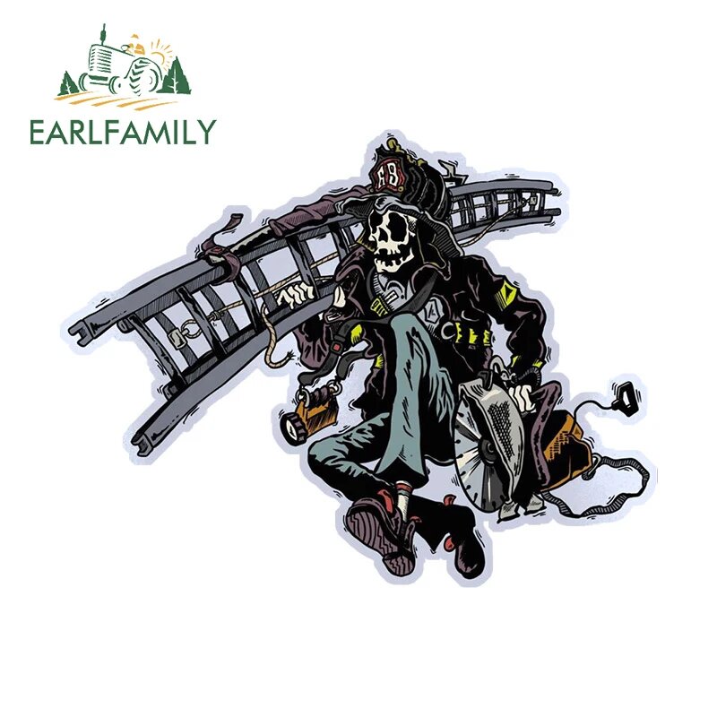 EARLFAMILY 13 см x 10 см для пожарной машины, наклейки на автомобиль, лэптопа, ветровое стекло, личная креативная наклейка, водостойкая