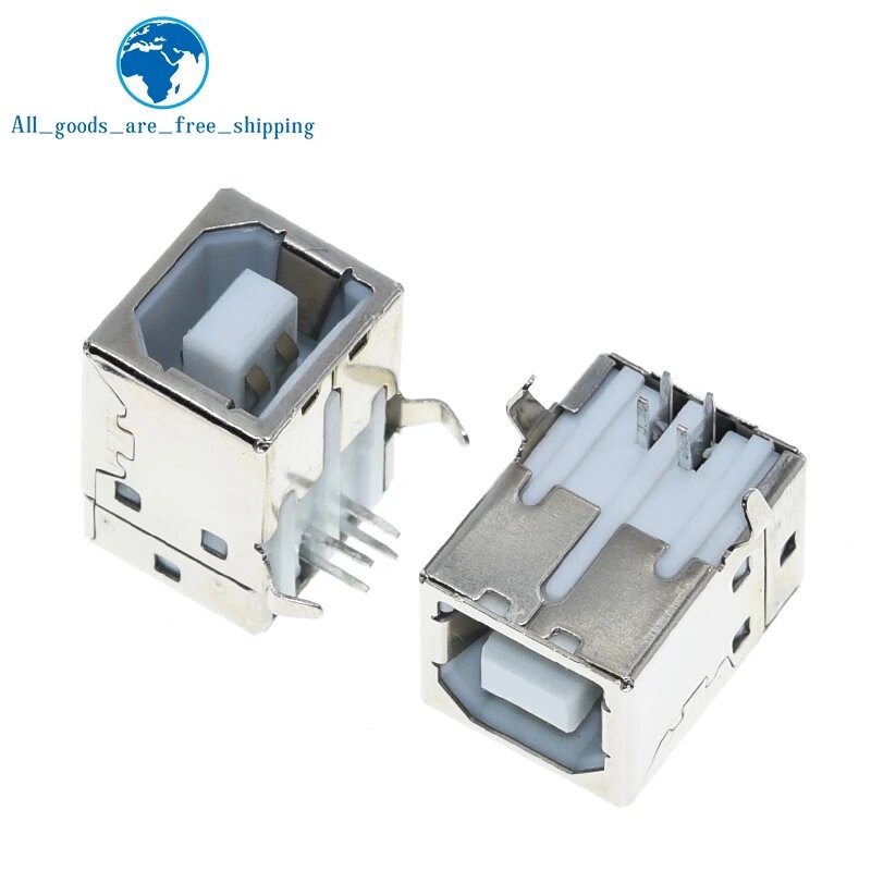 10 шт. USB B женский разъем 90 градусов