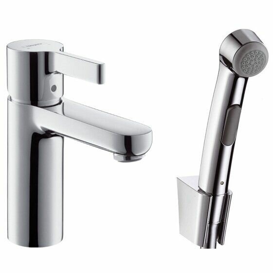 Смеситель для раковины с гигиеническим душем Hansgrohe Metris S 31160000 хром