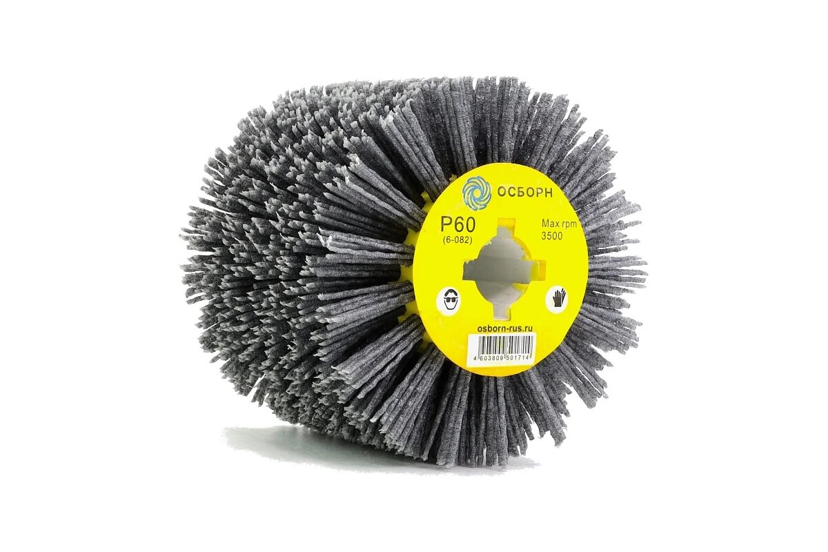 Осборн Щетка-валик нейлоновая по дереву 110 мм 6-082 P60 для щеточных шлифмашин