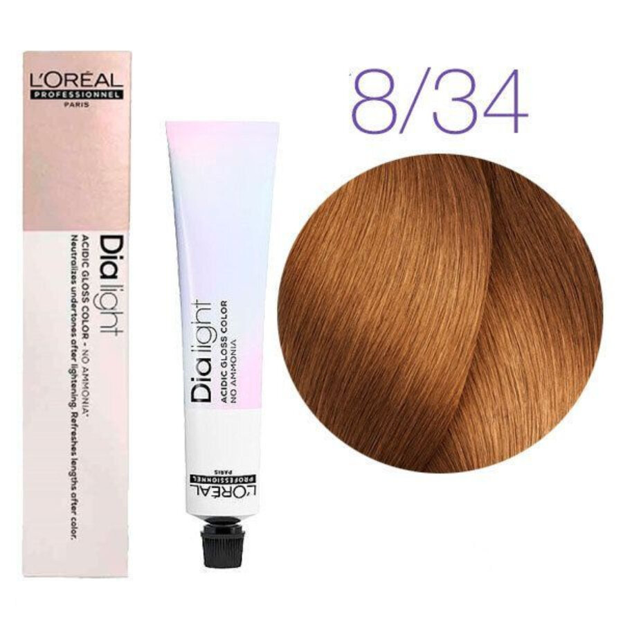L'Oreal Professionnel Dia Light 8.34 Светлый блондин золотисто-медный 50мл