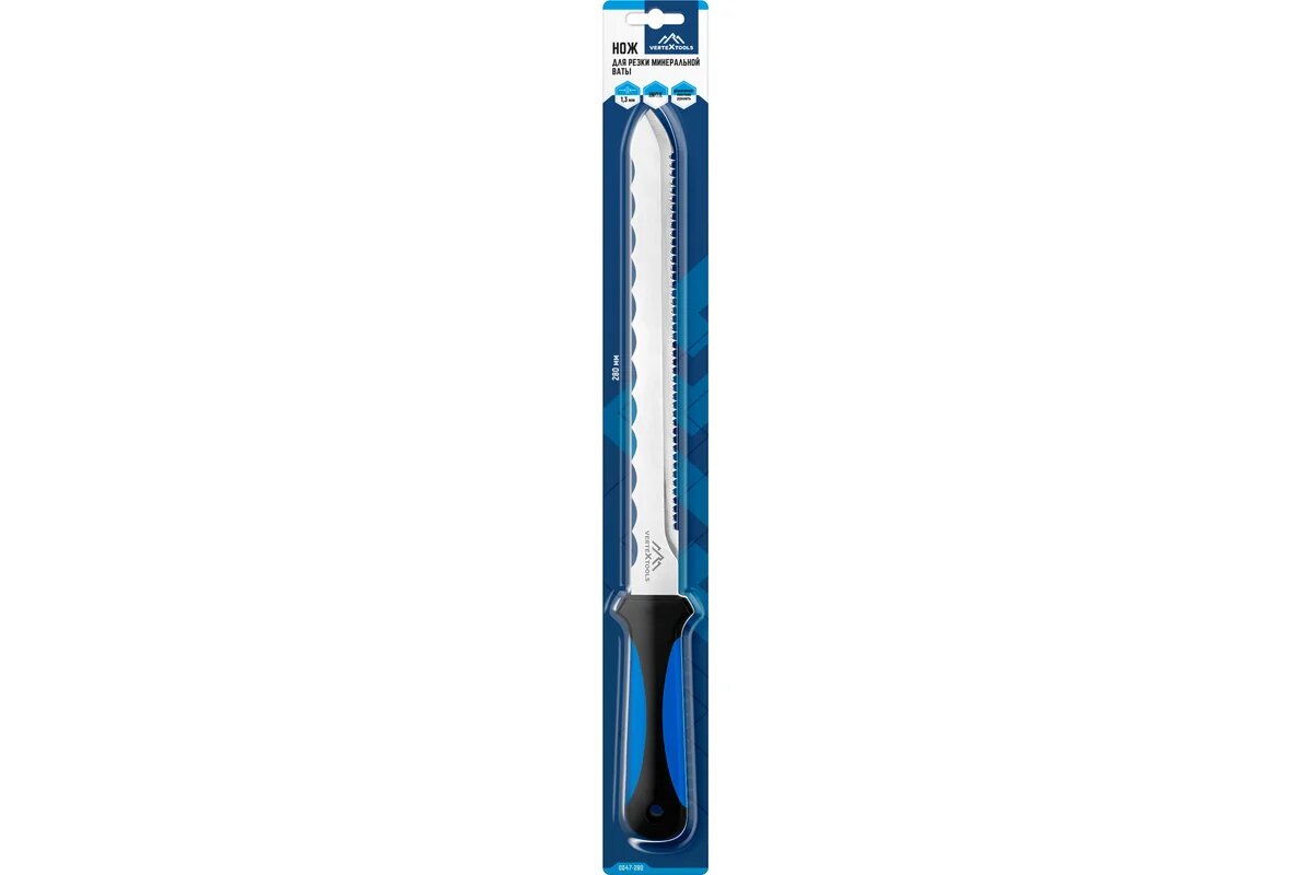 Vertexools Нож для резки минеральной ваты 280 мм 0047-280 прочный точный рез