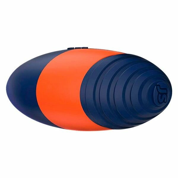 Игрушка для собак GiGwi "Резиновый мяч регби", с пищалкой, размер M, синий, 15 см