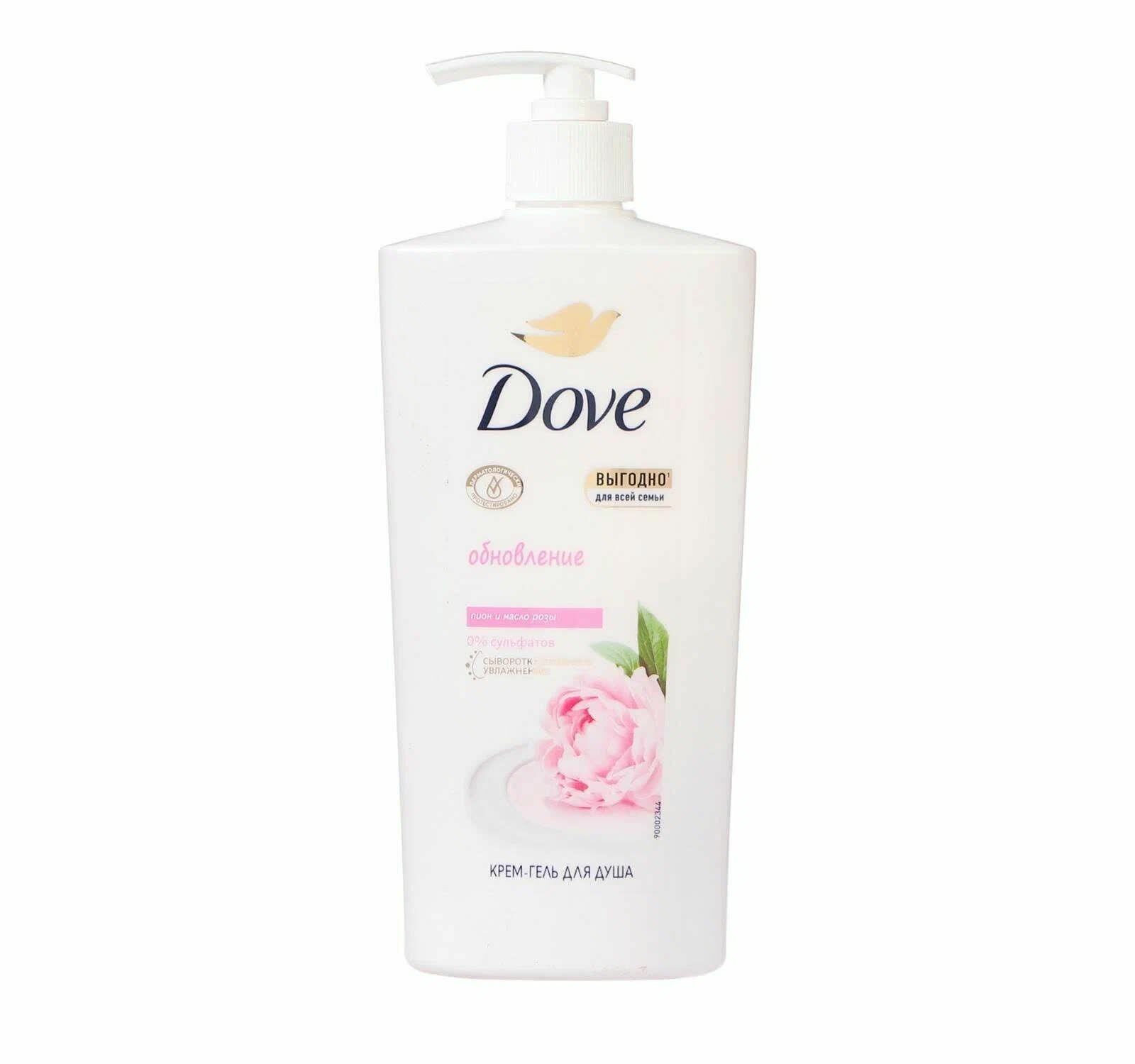 Гель-крем для душа Dove "Сливочная ваниль и Пион", для всей семьи, 610 мл