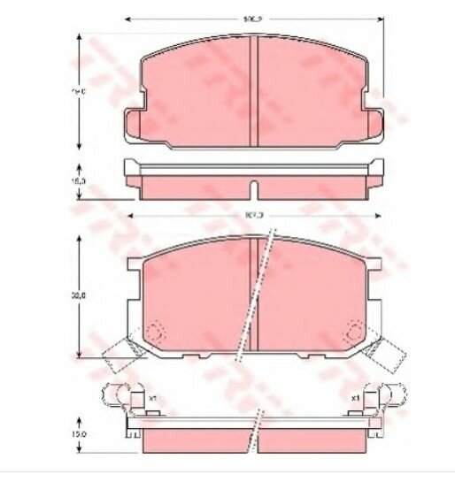 LUCAS TRW GDB799 Колодки тормозные