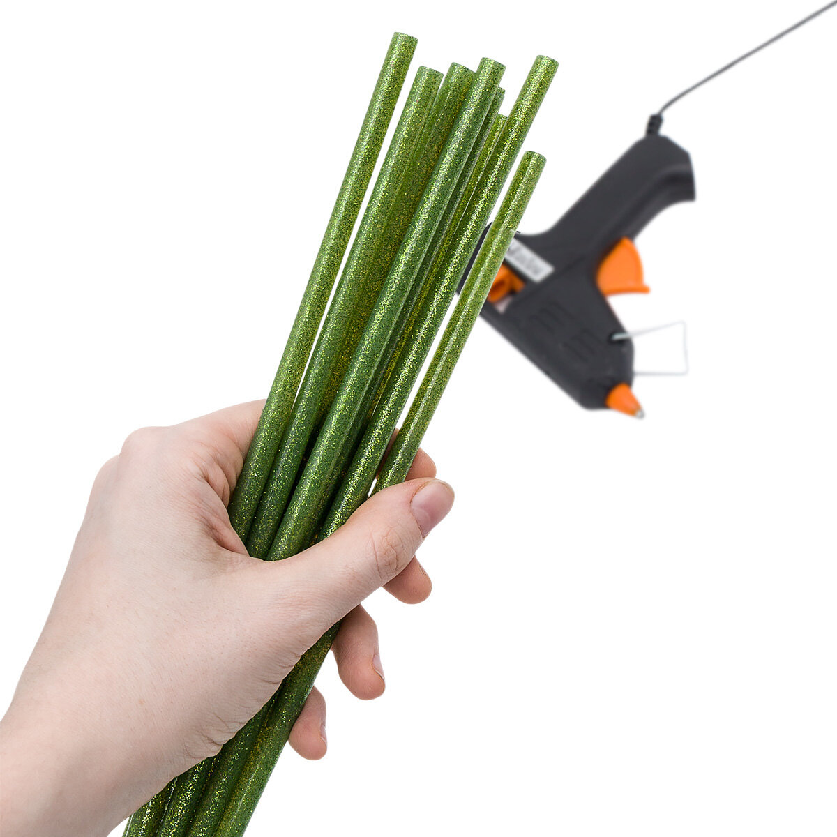 Стержни для клеевого пистолета, 7,2 мм, длина 30 см, 10 штук, цвет зеленый, Hobby&Pro