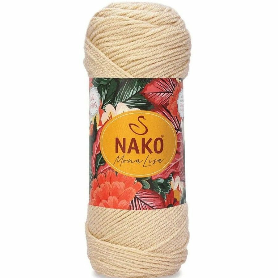 Пряжа Nako MONA LISA 98531 кремовый (5 мотков)