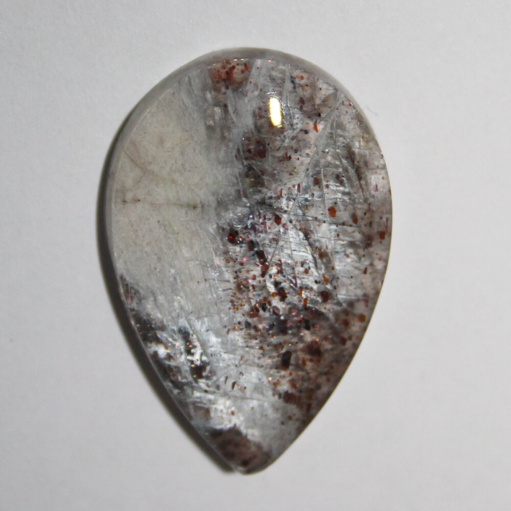 Солнечный камень кабошон, натуральный камень, 30х20х3 мм, Урал, "True Stones"