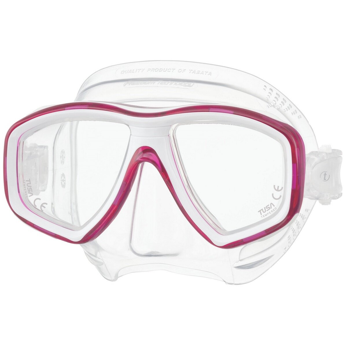 Маска для дайвинга TUSA M-212 Ceos прозрачный силикон, фуксия