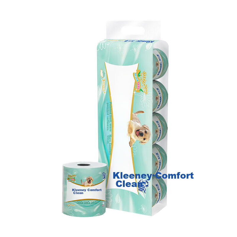 Kleenex Green Tea Chamomile Toilet Paper, Printed Floral Fragrance, 3-Ply, 10 Sheets*1 Pack, Roll Paper, Bathroom Tissue, Soft And Gentle on Skin