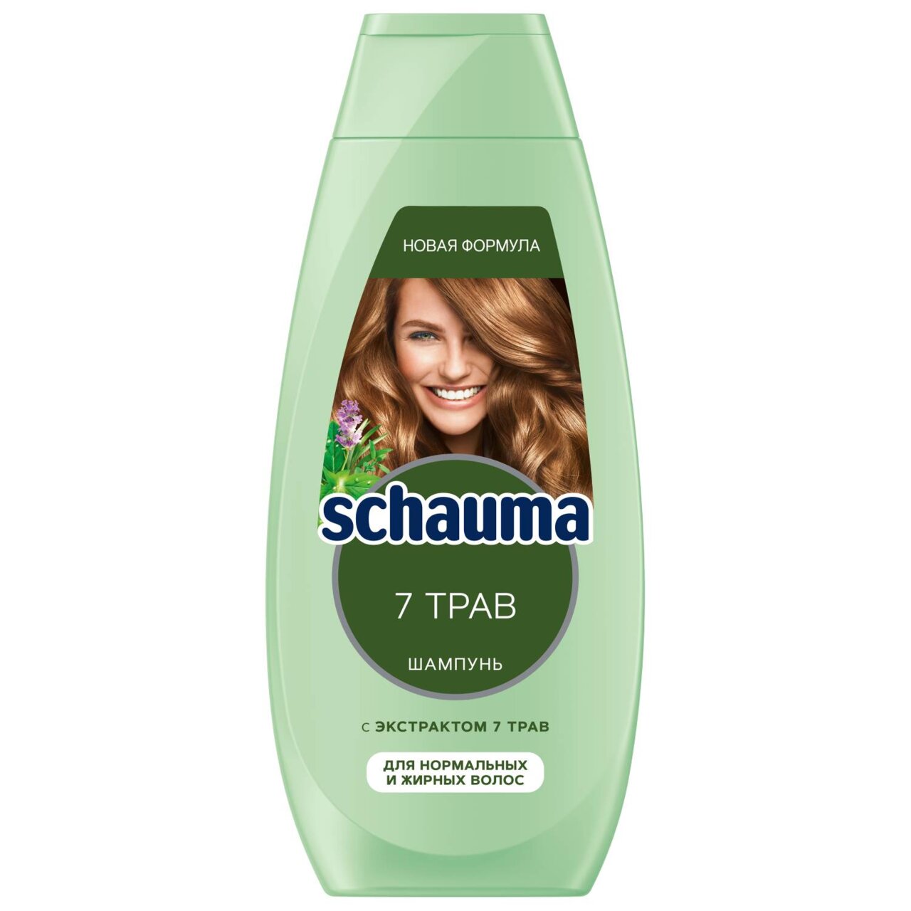 Schauma Шампунь 7 трав для волос - восстановление и сияние, без сульфатов, 360 мл
