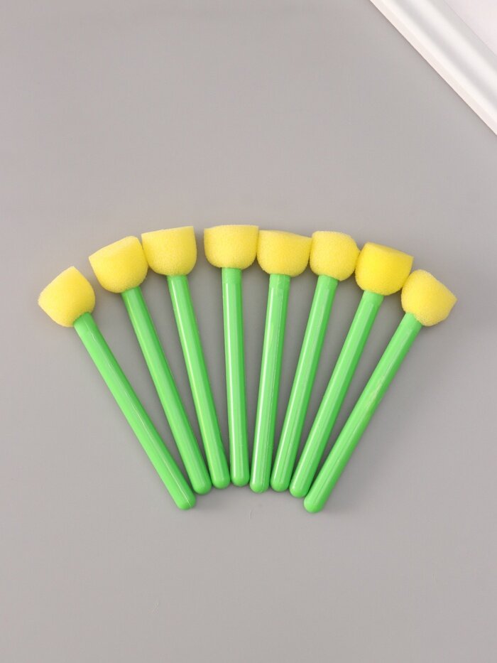 Набор кистей для рисования - спонжей, 8 шт, 10×2 см