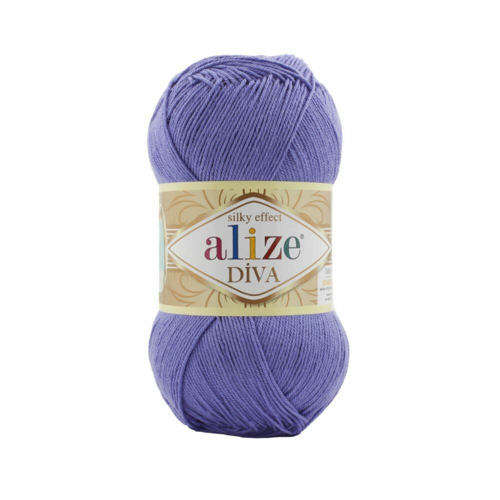 Пряжа для вязания Alize Diva 851 барвинок 100 гр/350 м 100% микрофибра