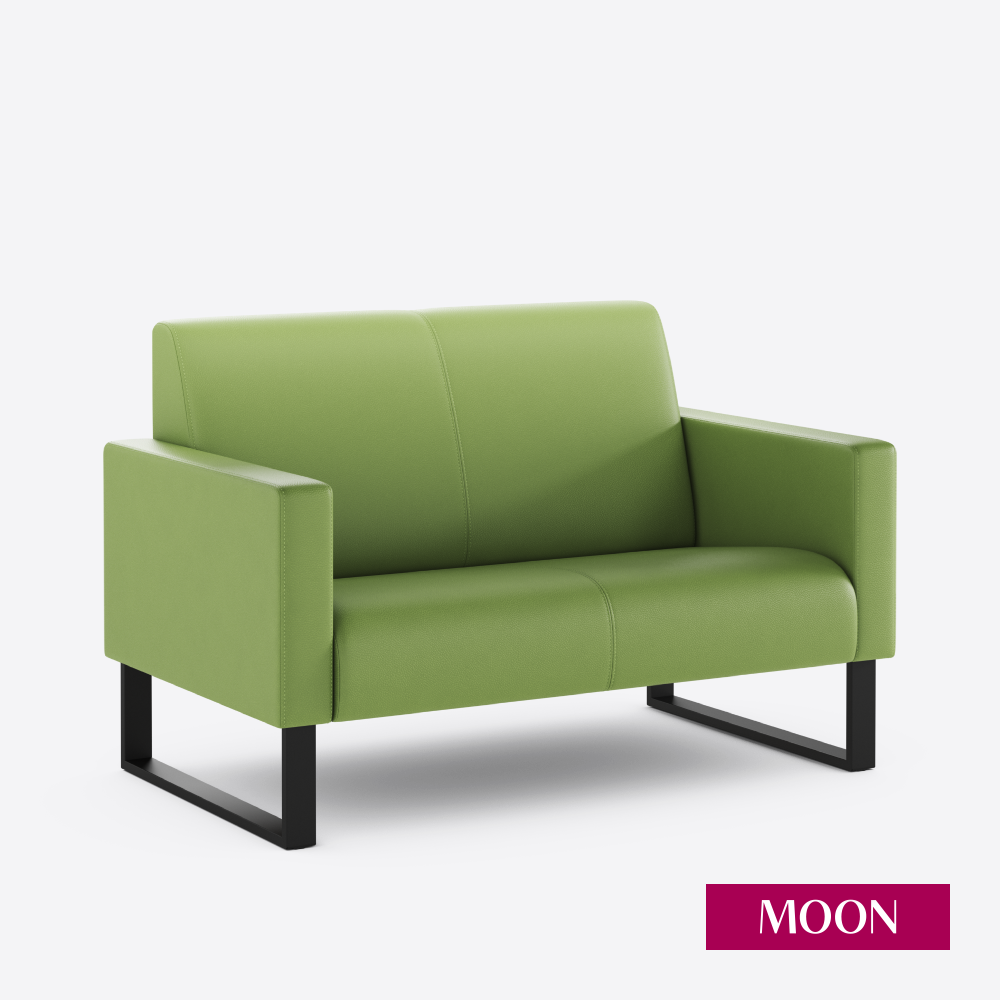Диван MOON 158 экокожа, цвет зеленый, нераскладной, 134*84*91, эксклюзивная высокоэластичная пена (UniqFoam)