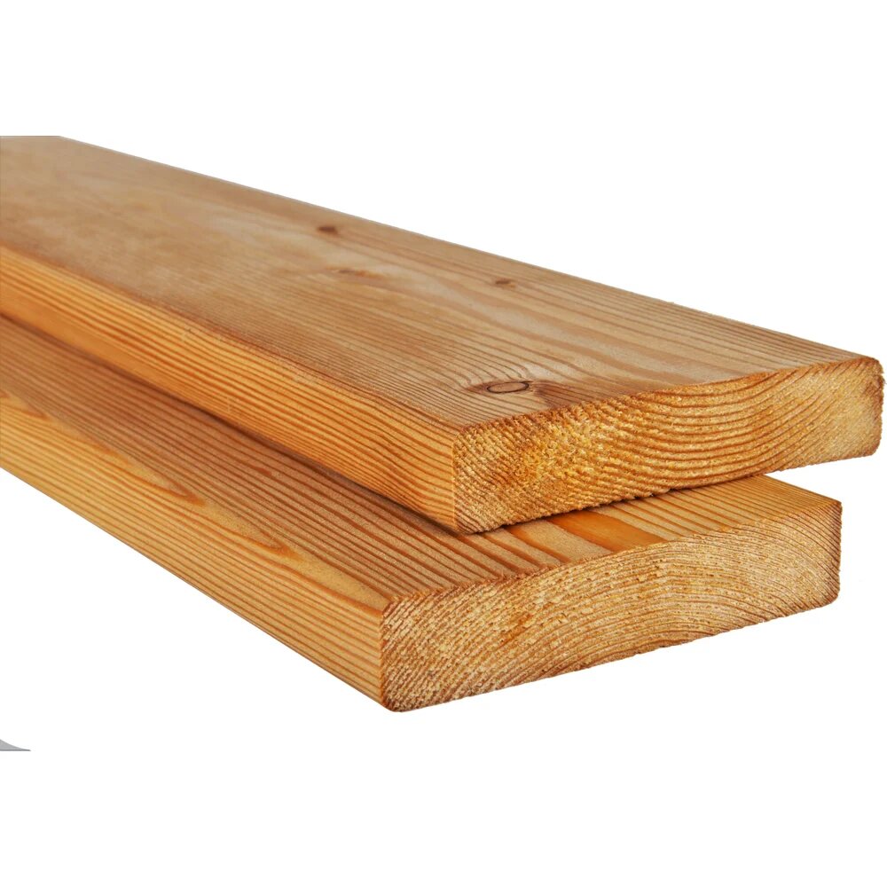 Палубная доска ООО «Ларикс» сорт АВ ПД2812022 из лиственницы сибирской, гладкая поверхность, крепление на саморезы