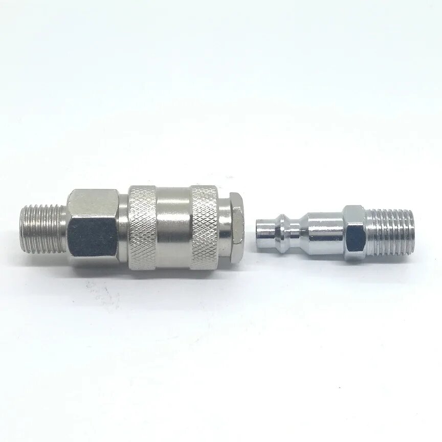 Быстроразъемный пневматический соединитель 1/4", сталь, Male AND Female