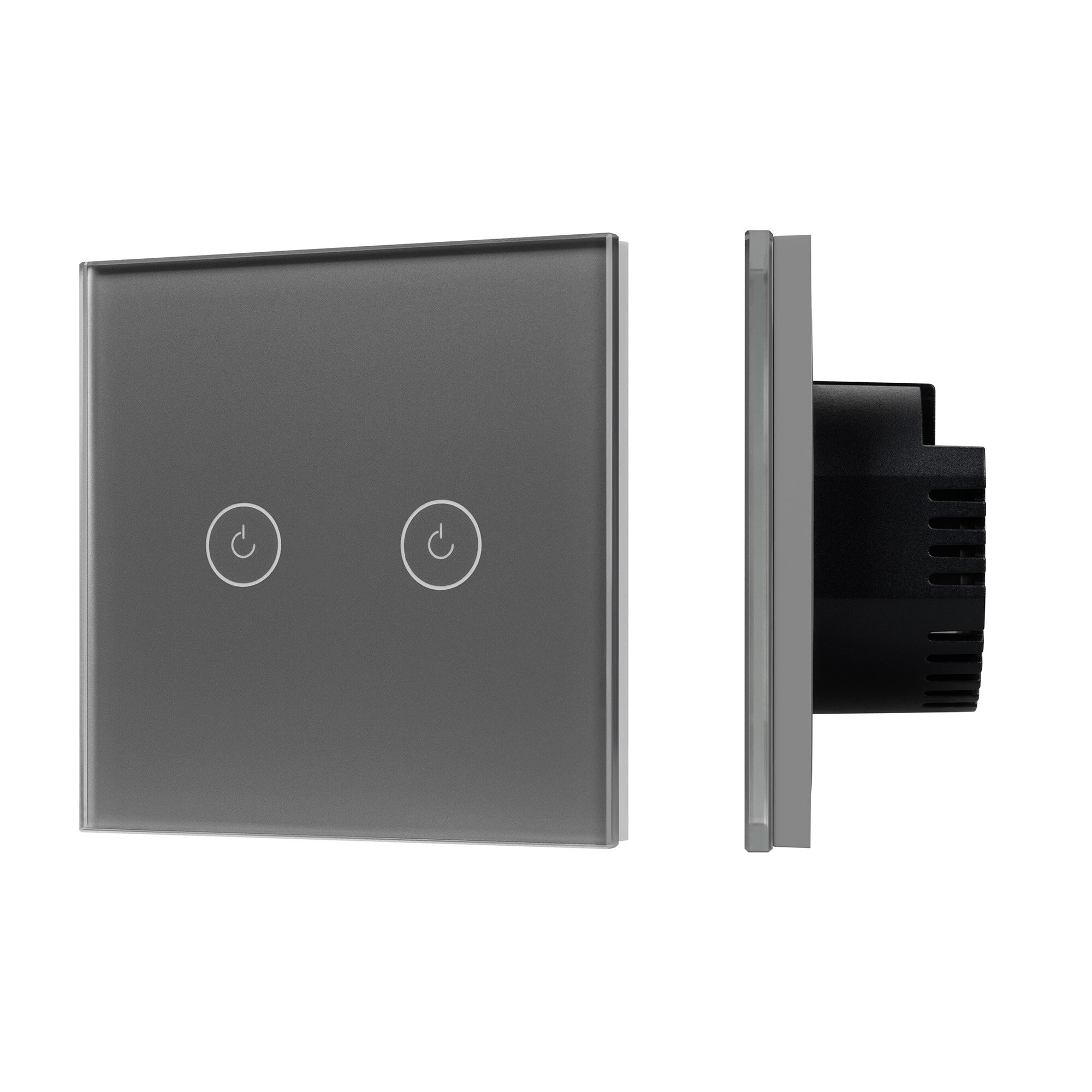 Выключатель сенсорный SWT-OMALI-S02-ZB-GR (250V, 10A, Zigbee) (Arlight, Стекло) 050039