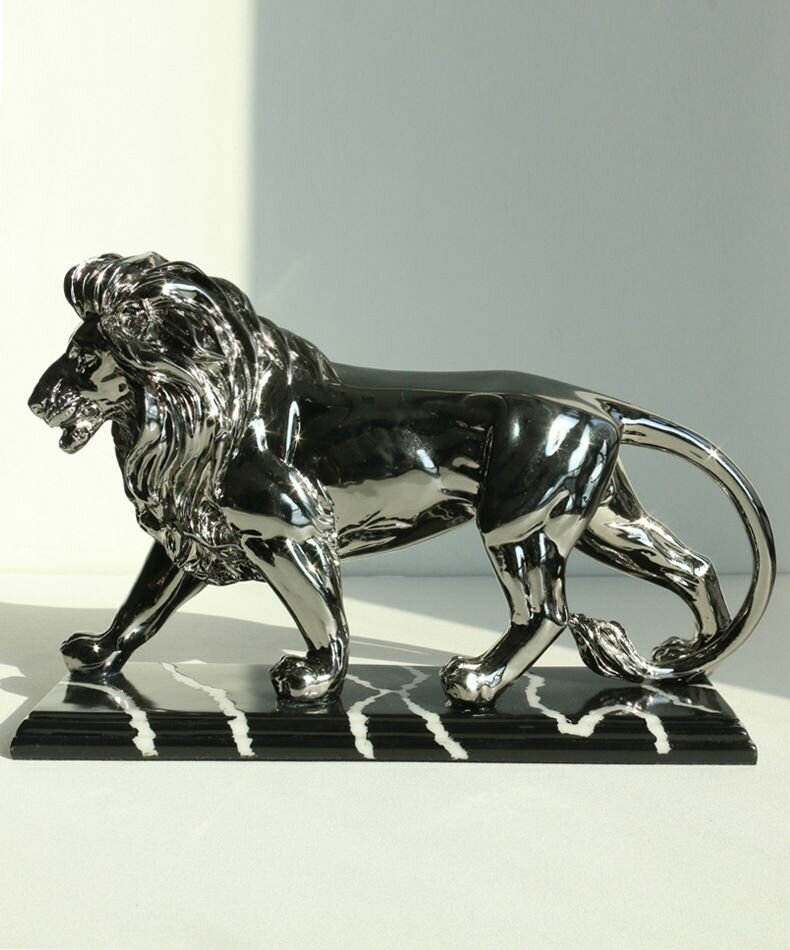 Скульптура льва модный зооморфный декор для дома.31*10*20cm