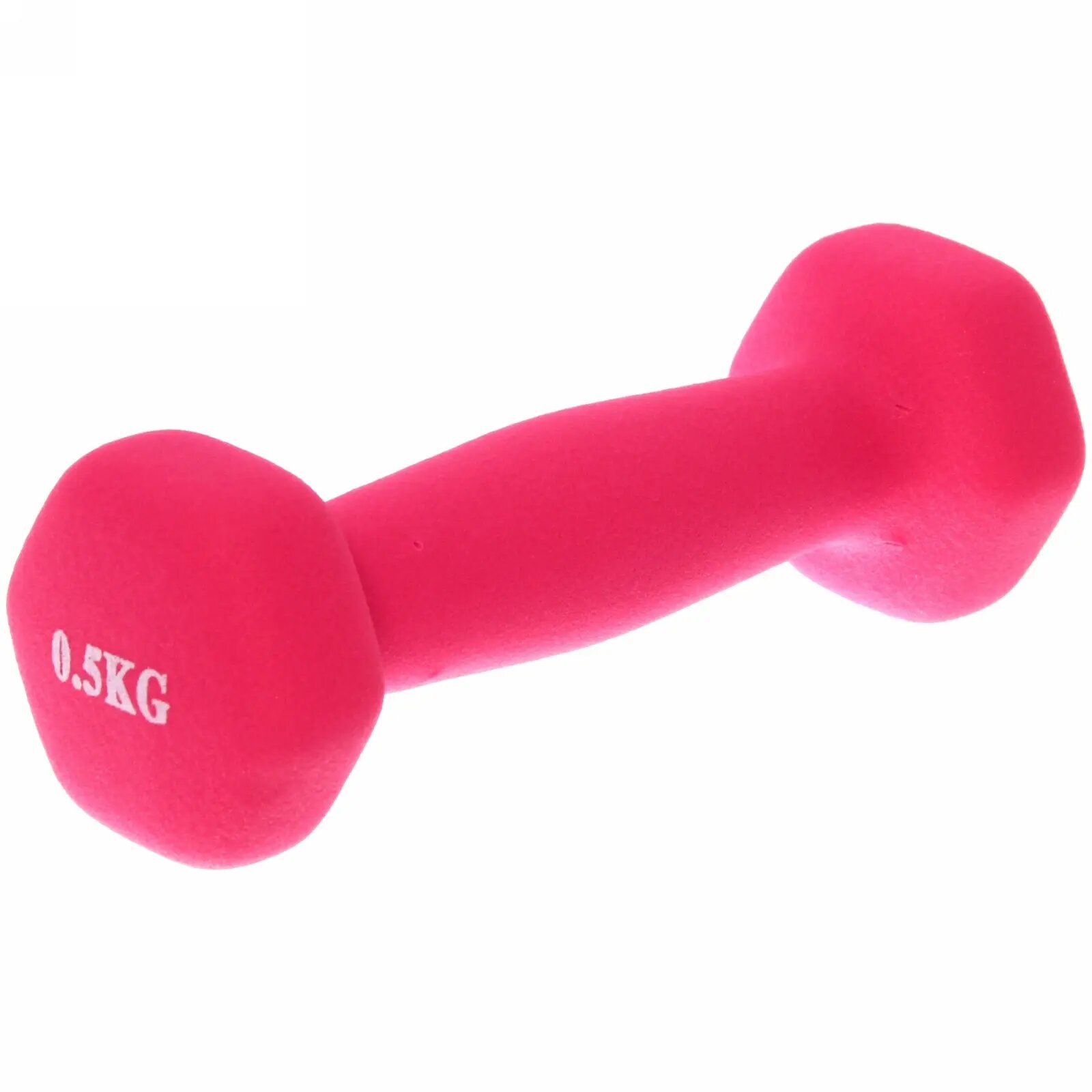 Гантель для фитнеса 0,5 кг, яркий розовый цвет, удобный хват