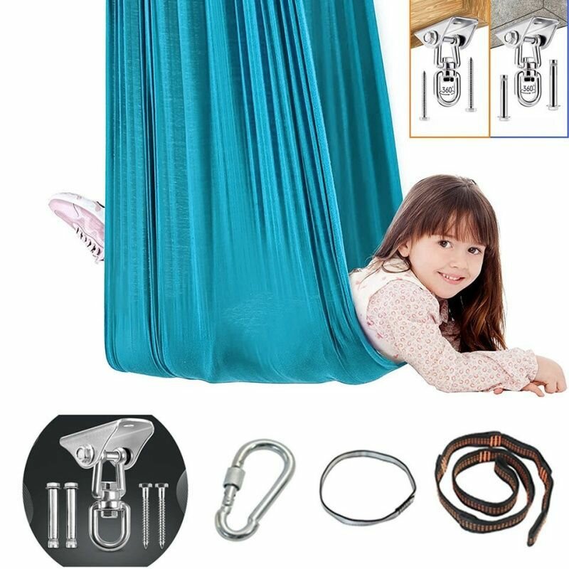 Детский эластичный гамак, эластичные качели, сенсорная тренировка для облегчения аутизма, крытый гамак-качель