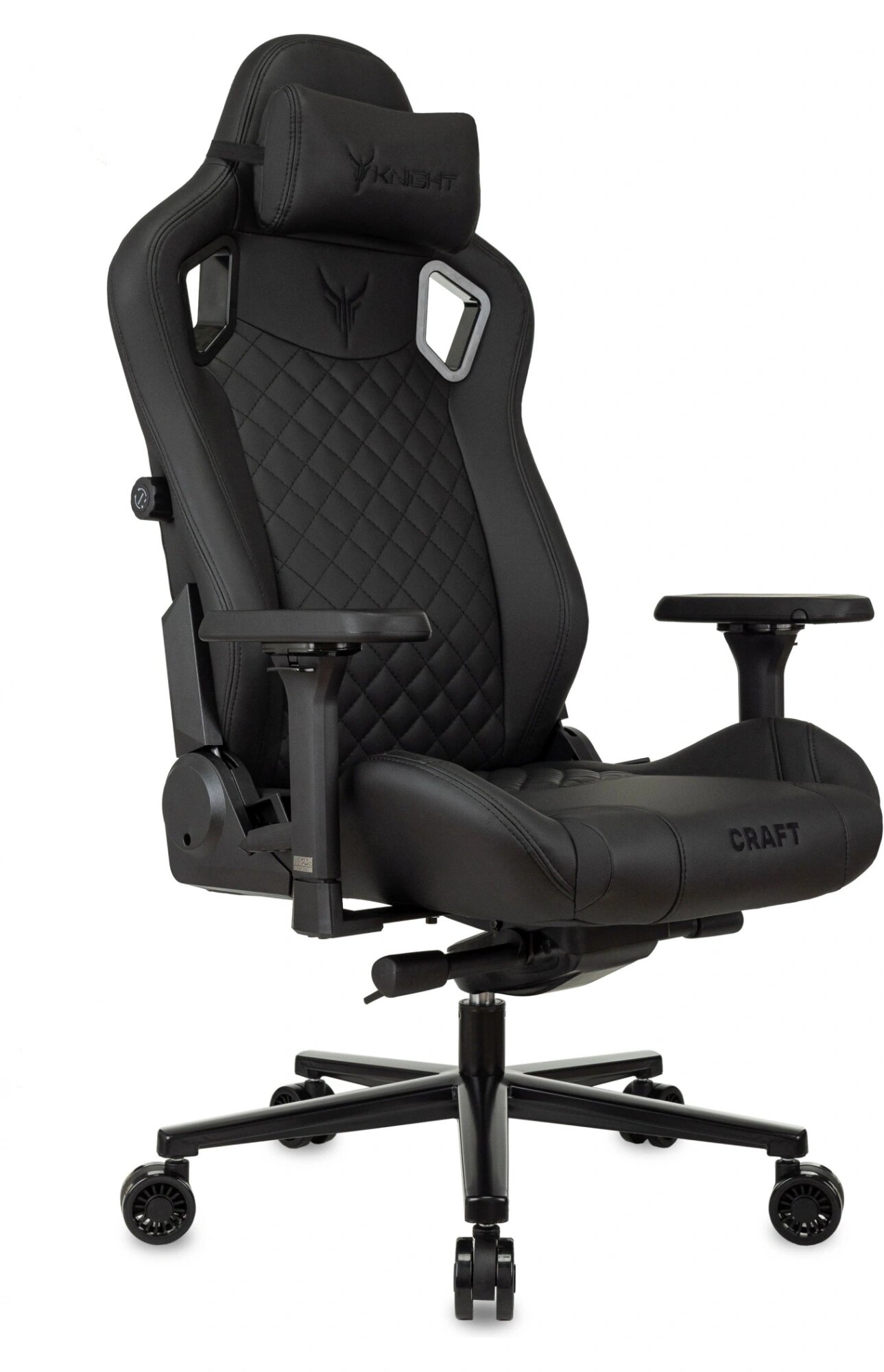 Кресло игровое Knight Craft, обивка: эко. кожа, цвет: черный (KNIGHT CRAFT BLACK)