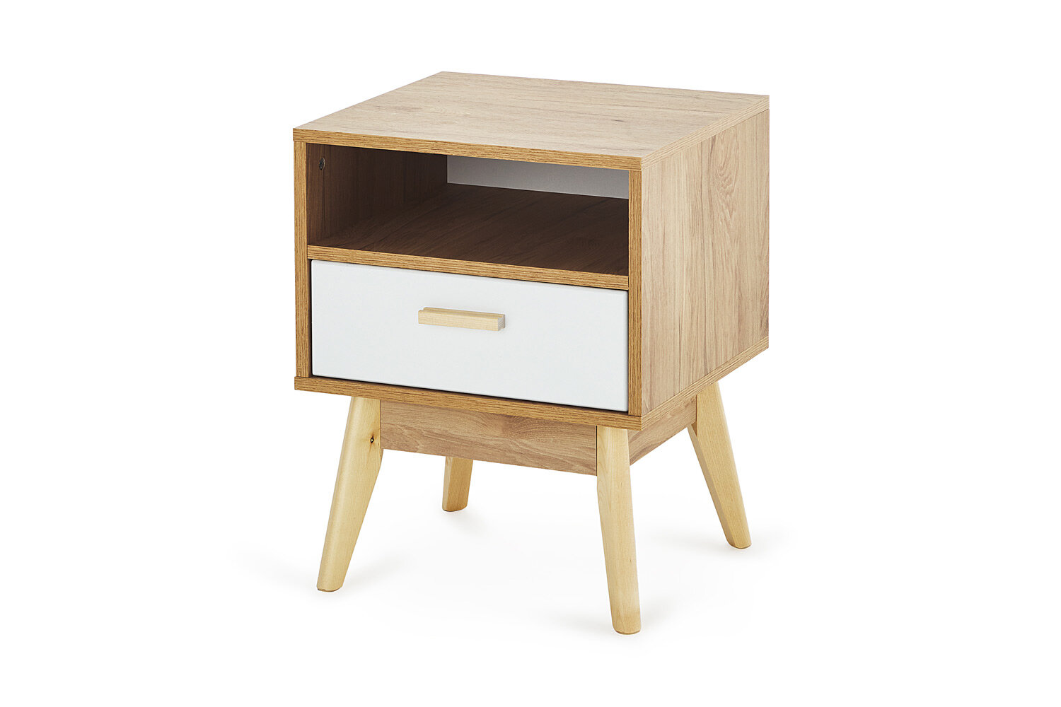Тумба SCANDICA Хортен, 44х57х40, цвет дуб натуральный светлый/бланж