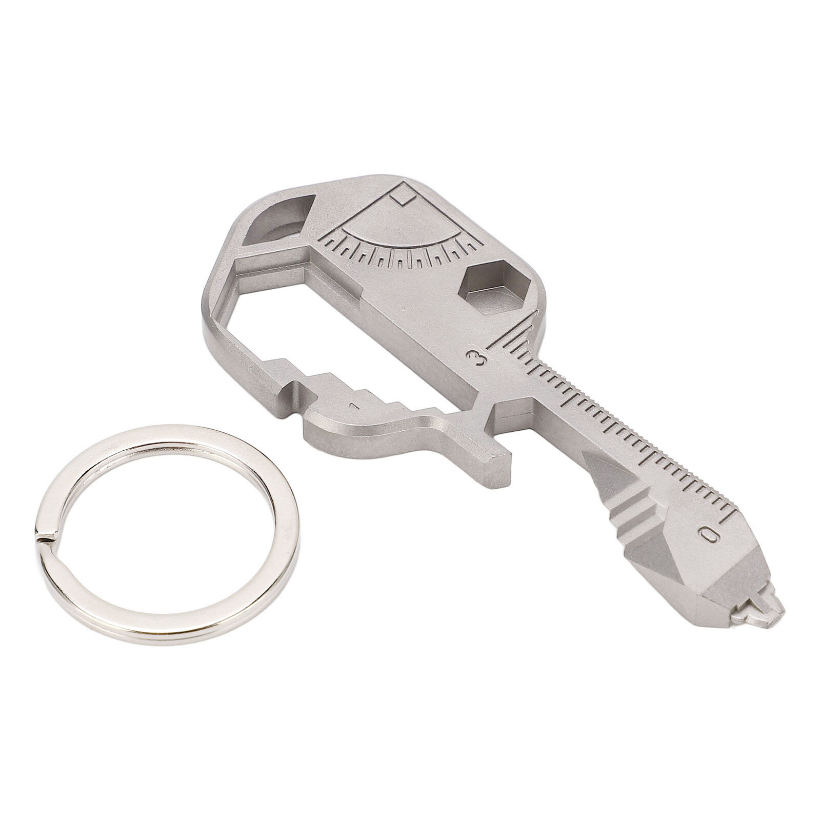 Многофункциональный брелок-мультитул 24в1 из нерж. стали, серебристый
