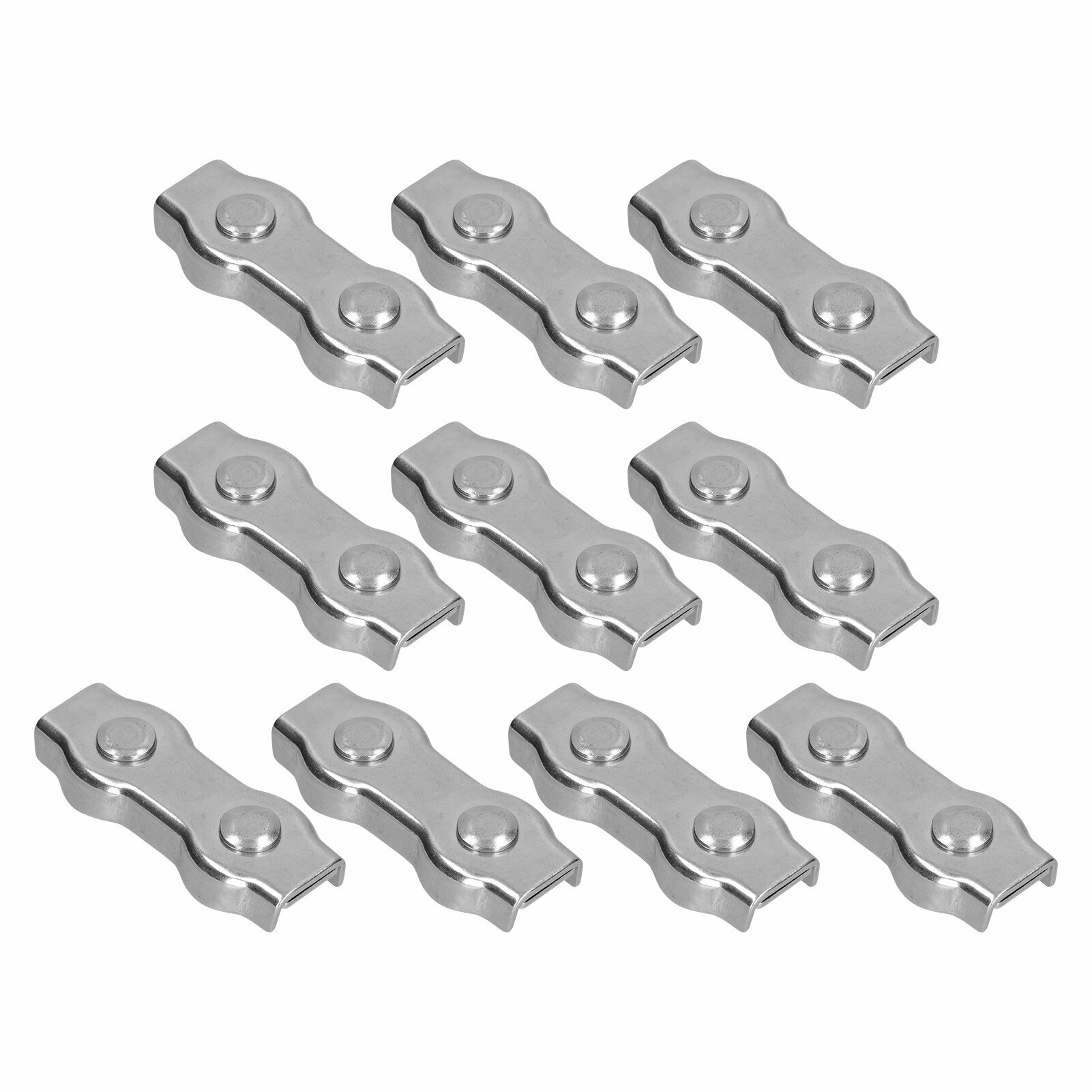 Зажимы Для Тросов Из Нержавеющей Стали Кабельные Зажимы Простой Захват Суппорта Двухшпиндельное Фиксирующее устройство10шт M6